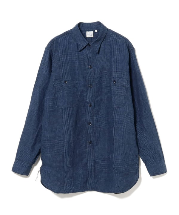 BEAMS orSlow / INDIGO LINEN WORK SHIRT (Shirts BEAMS Blouses, Casual ...
