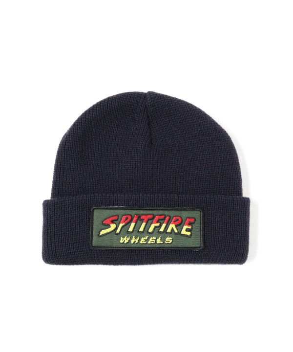 BEAMS（ビームス）SPITFIRE / HELL HOUNDS SCRIPT PATCH CUFF BEANIE NAVY（帽子 ニットキャップ）通販｜BEAMS