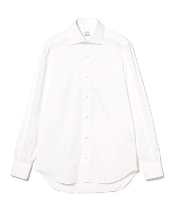 BEAMS F BEAMS Napoletano / Cotton Poplin Wide Collar Shirt (Shirts ...