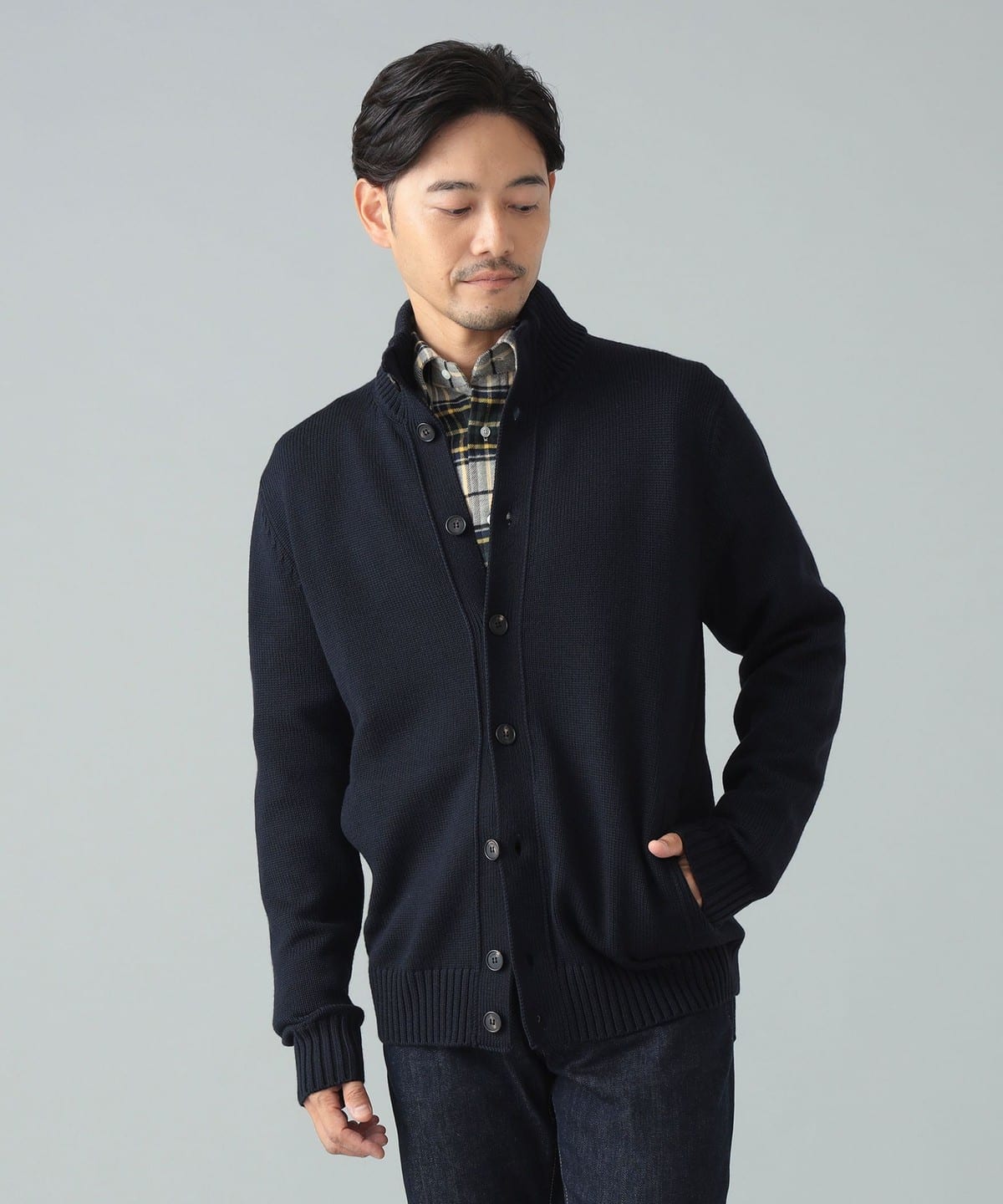 BEAMS F（ビームスF）ZANONE / CHIOTO 5ゲージ スタンドカラー カーディガン（トップス カーディガン）通販｜BEAMS