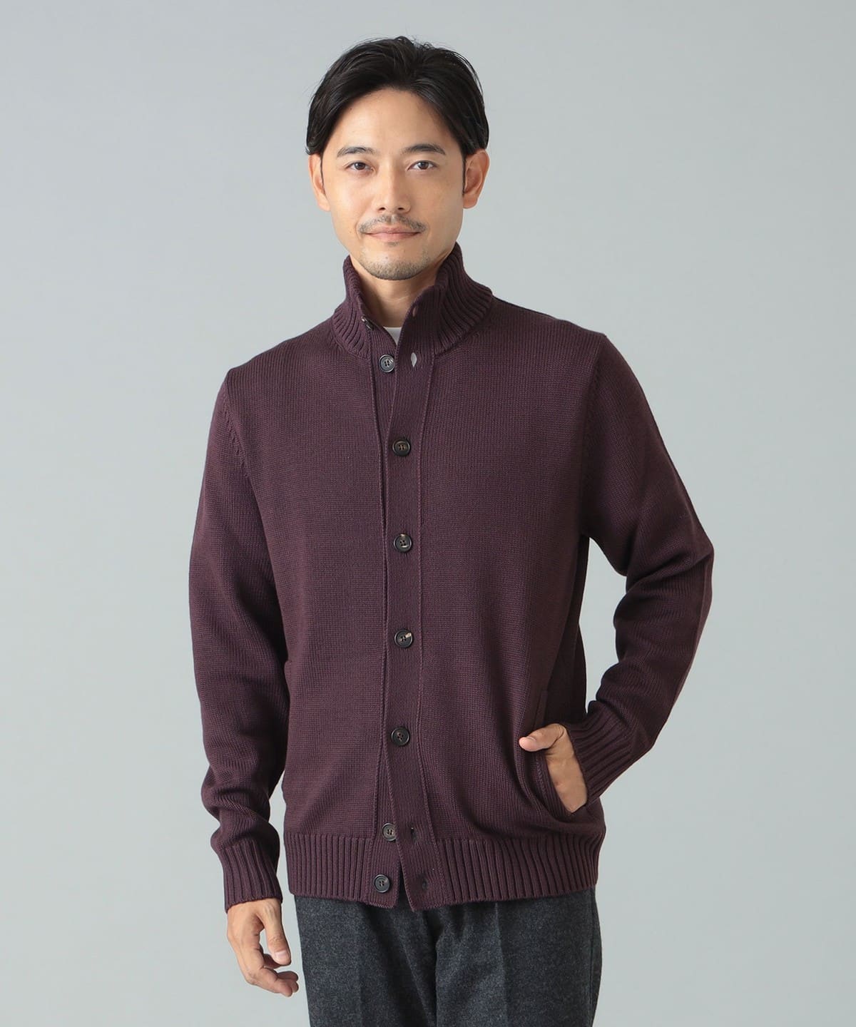 BEAMS F（ビームスF）ZANONE / CHIOTO 5ゲージ スタンドカラー カーディガン（トップス カーディガン）通販｜BEAMS