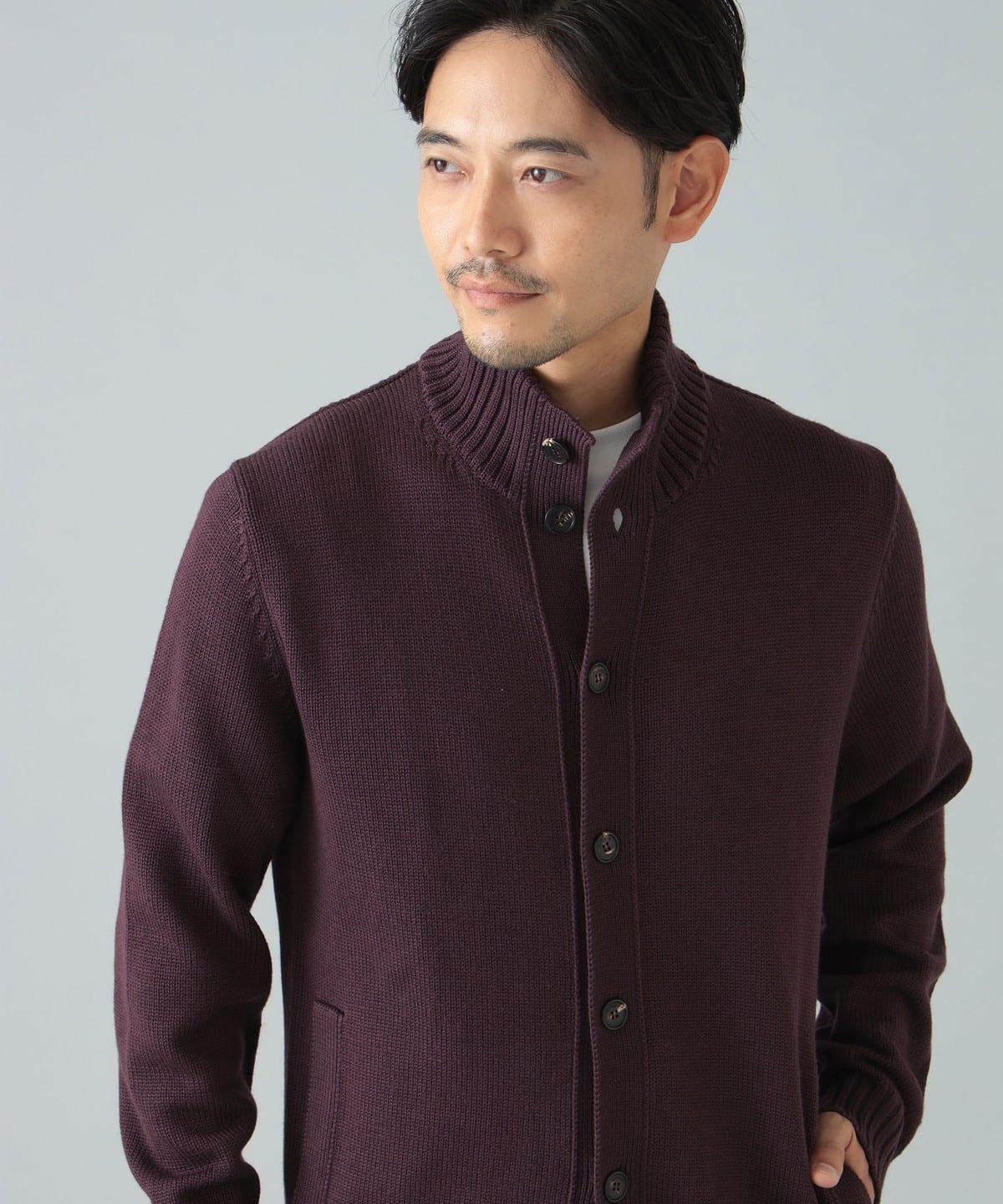 BEAMS F（ビームスF）ZANONE / CHIOTO 5ゲージ スタンドカラー カーディガン（トップス カーディガン）通販｜BEAMS