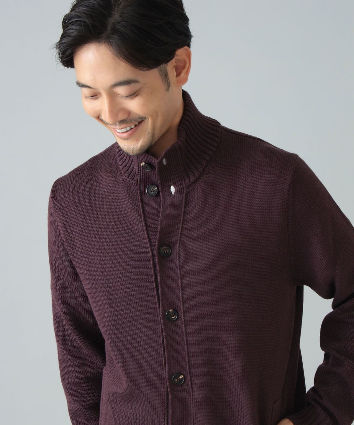 BEAMS F（ビームスF）ZANONE / CHIOTO 5ゲージ スタンドカラー カーディガン（トップス カーディガン）通販｜BEAMS