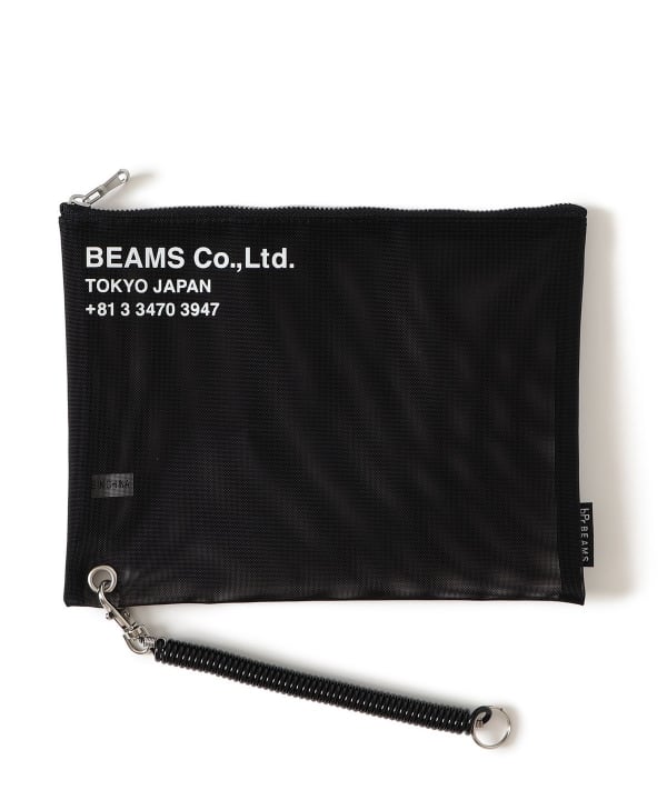 bPr BEAMS (bPr BEAMS) Nylon Mesh Logo Pouch M (Wallets & Accessories ...