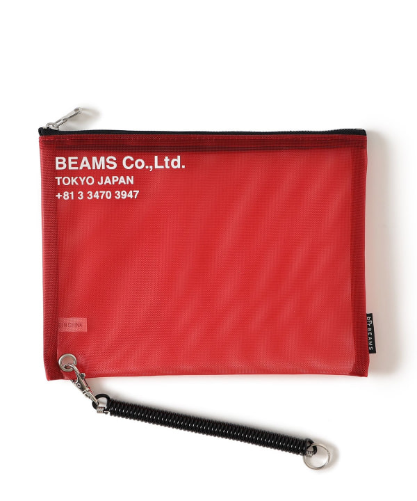 bPr BEAMS (bPr BEAMS) Nylon Mesh Logo Pouch M (Wallets & Accessories ...