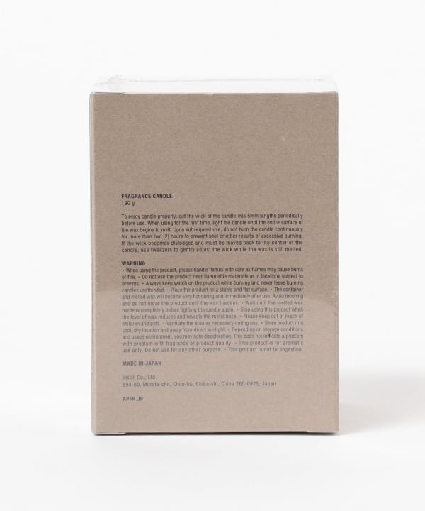 bPr BEAMS（bPrビームス）APFR / FRAGRANCE CANDLE（インテリア お香・ルームフレグランス）通販｜BEAMS