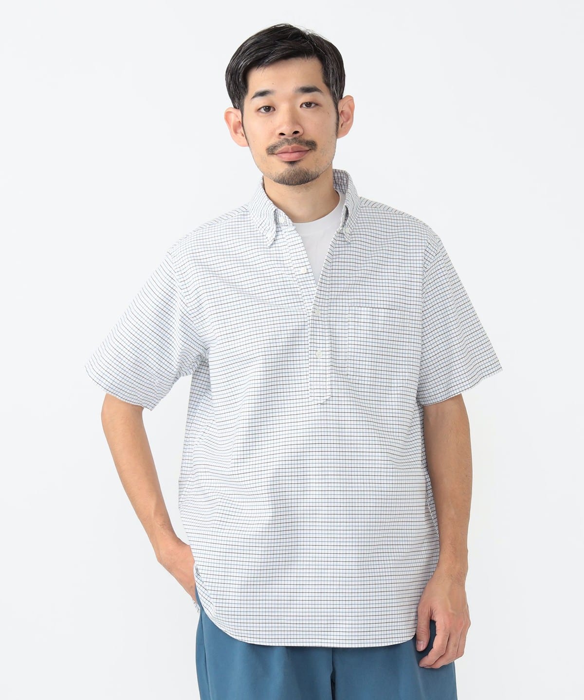 BEAMS PLUS（ビームス プラス）B.D. Pullover Classic-fit Oxford Tattersall（シャツ ...