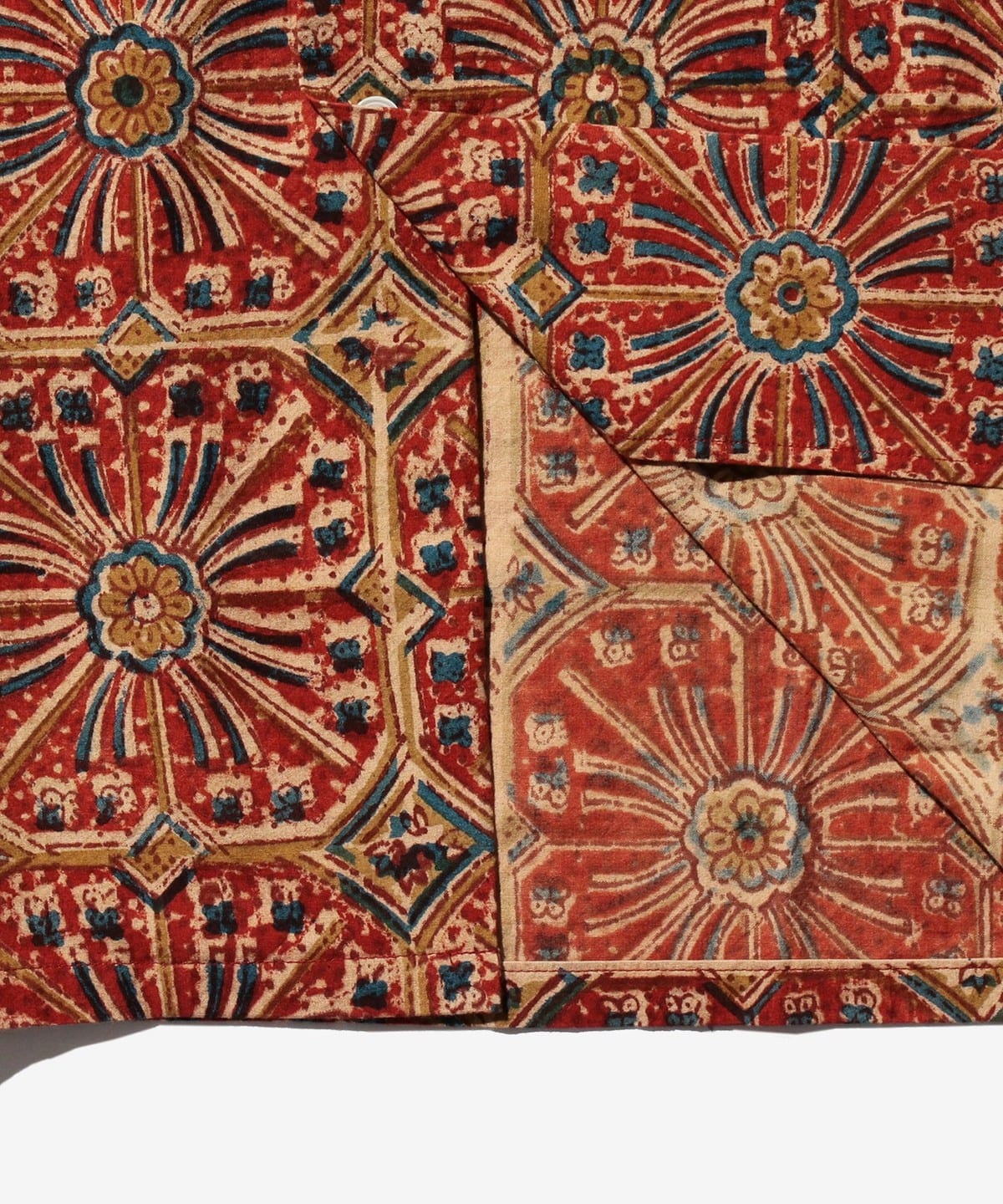 BEAMS PLUS（ビームス プラス）【タイムセール】Open Collar Block Print Flower（シャツ・ブラウス ...