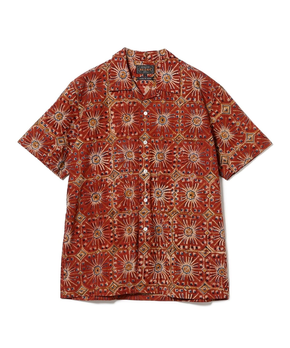 BEAMS PLUS（ビームス プラス）【タイムセール】Open Collar Block Print Flower（シャツ・ブラウス ...