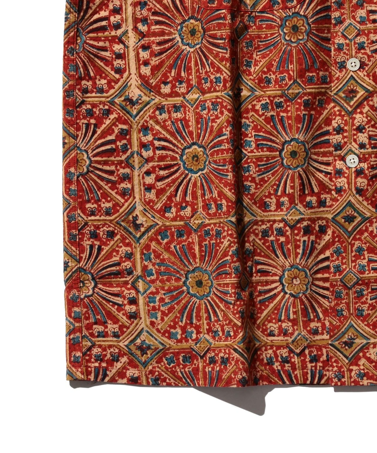 BEAMS PLUS（ビームス プラス）【タイムセール】Open Collar Block Print Flower（シャツ・ブラウス ...