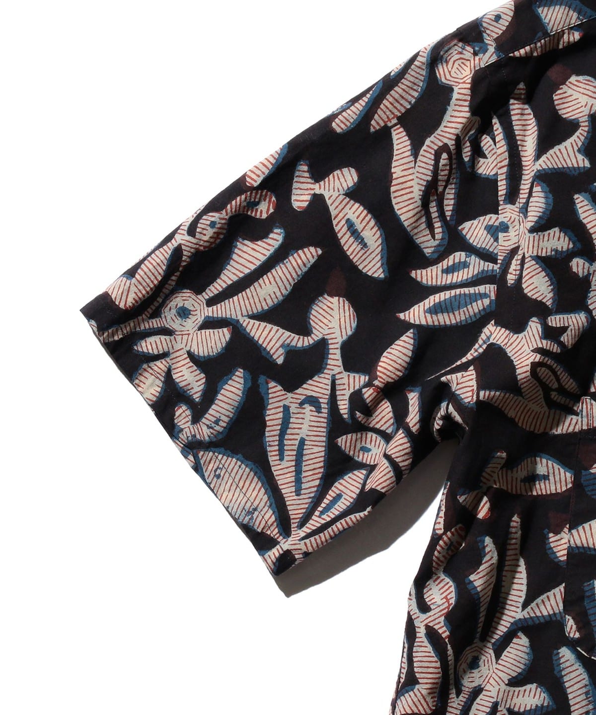 BEAMS PLUS BEAMS PLUS / Open Collar Block Print Leaf（襯衫・罩衫 休閒襯衫）網購｜BEAMS