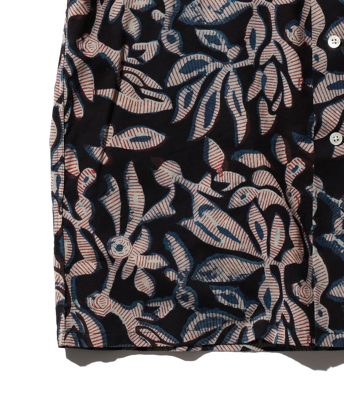 BEAMS PLUS BEAMS PLUS / Open Collar Block Print Leaf（襯衫・罩衫 休閒襯衫）網購｜BEAMS