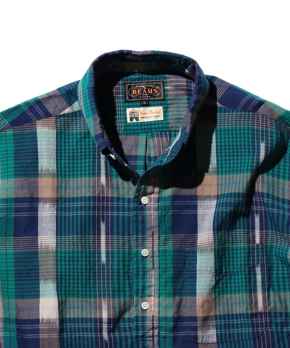 BEAMS PLUS（ビームス プラス）B.D. Pullover Classic-fit Ikat Madras（シャツ・ブラウス ...