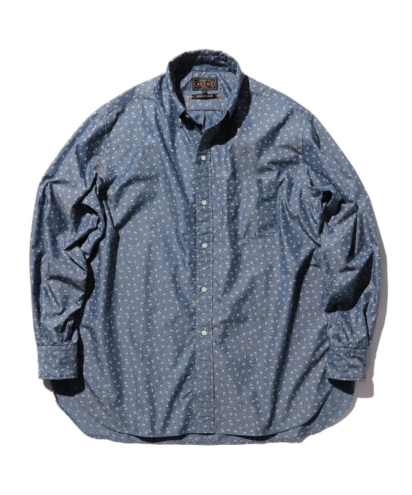BEAMS PLUS BEAMS PLUS BD Classic-fit NYCO Indigo Chambray Discharge ...