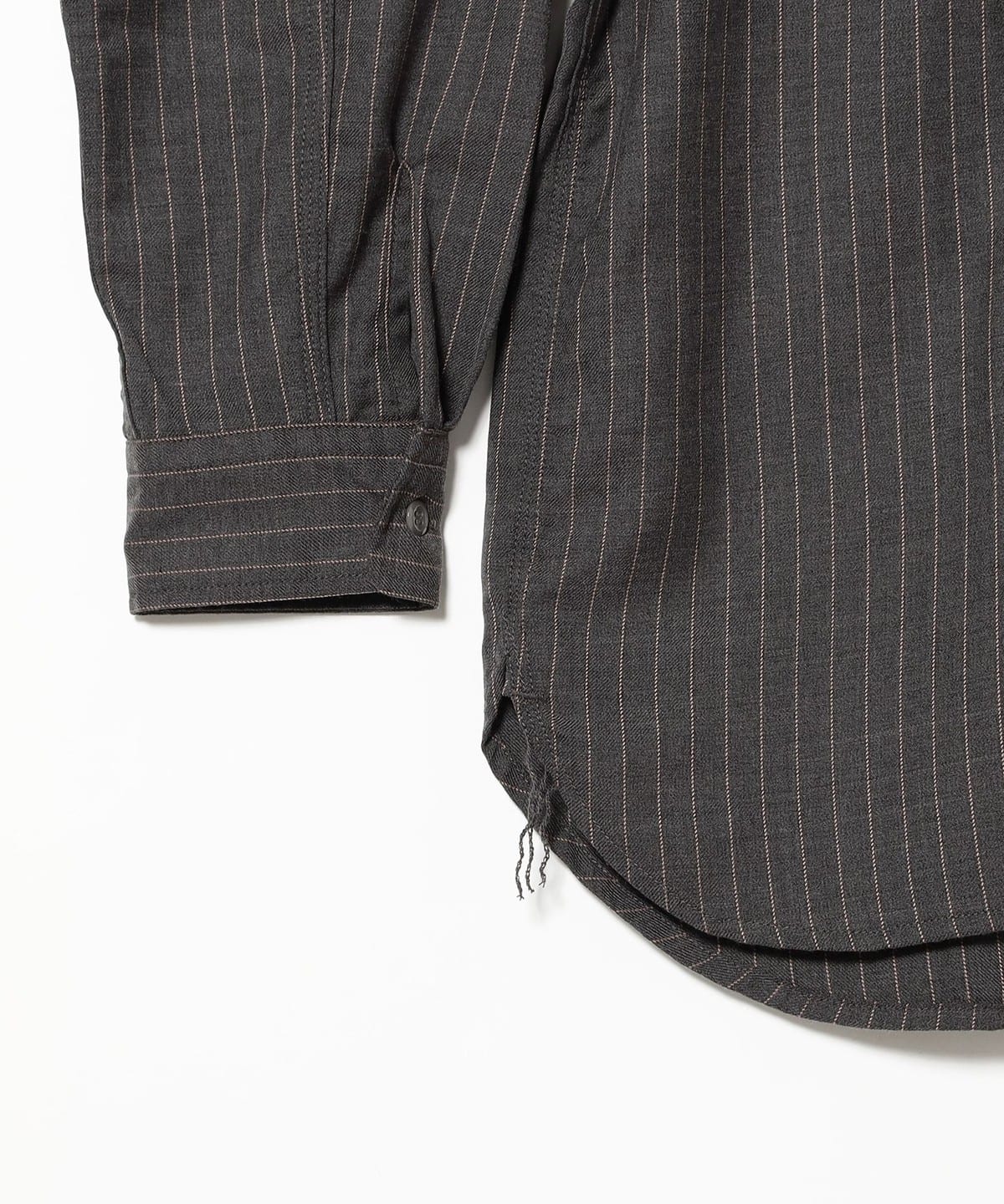 BEAMS PLUS（ビームス プラス）WORK Uniform Serge Pin Stripe（シャツ・ブラウス カジュアルシャツ）通販 ...