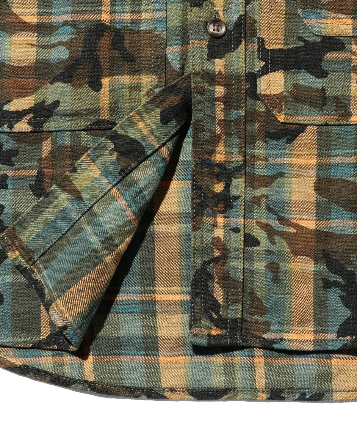 BEAMS PLUS BEAMS PLUS / Adventure Shirt Work Plaid Camo Over Print（襯衫 ...