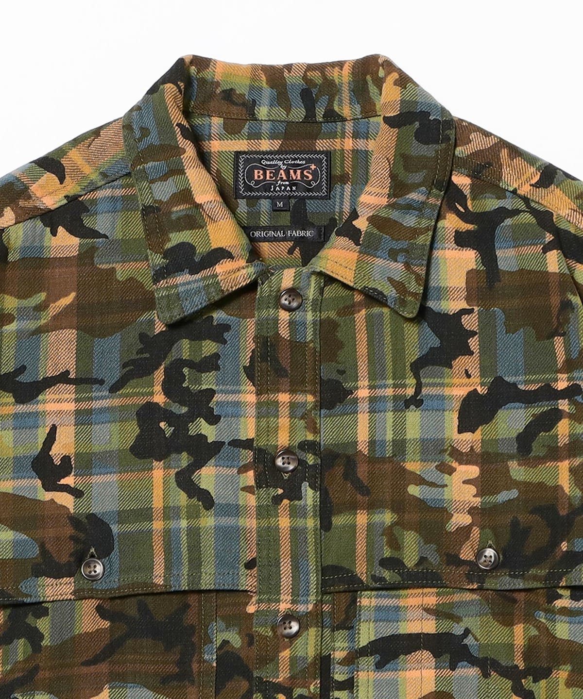 BEAMS PLUS BEAMS PLUS / Adventure Shirt Work Plaid Camo Over Print（襯衫 ...
