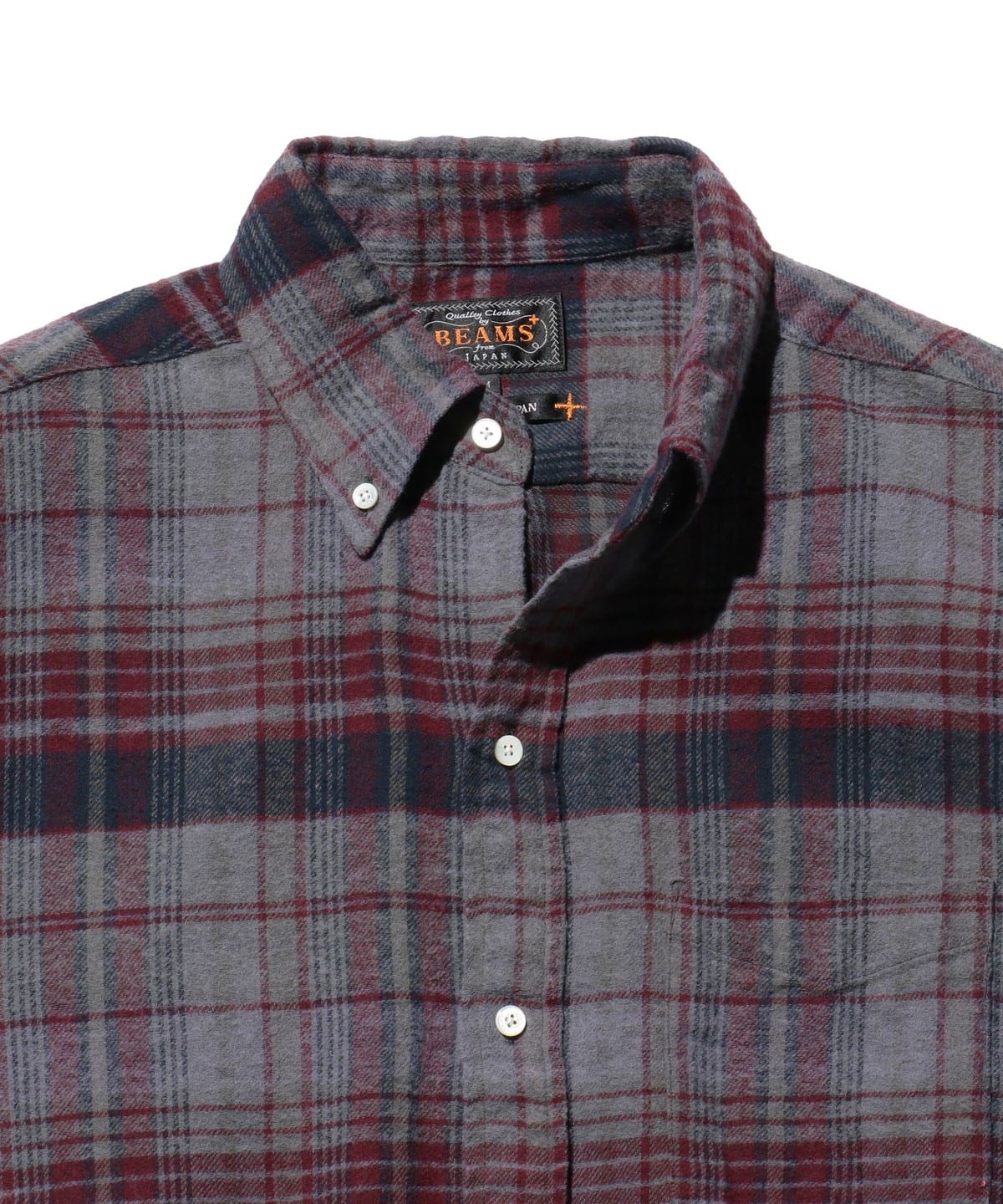 BEAMS PLUS（ビームス プラス）B.D. Classic-fit Indian flannel Plaid Over Dye（シャツ ...