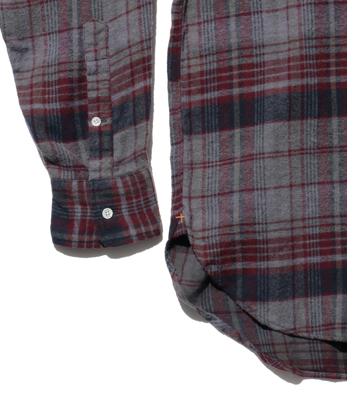 BEAMS PLUS（ビームス プラス）B.D. Classic-fit Indian flannel Plaid Over Dye（シャツ ...