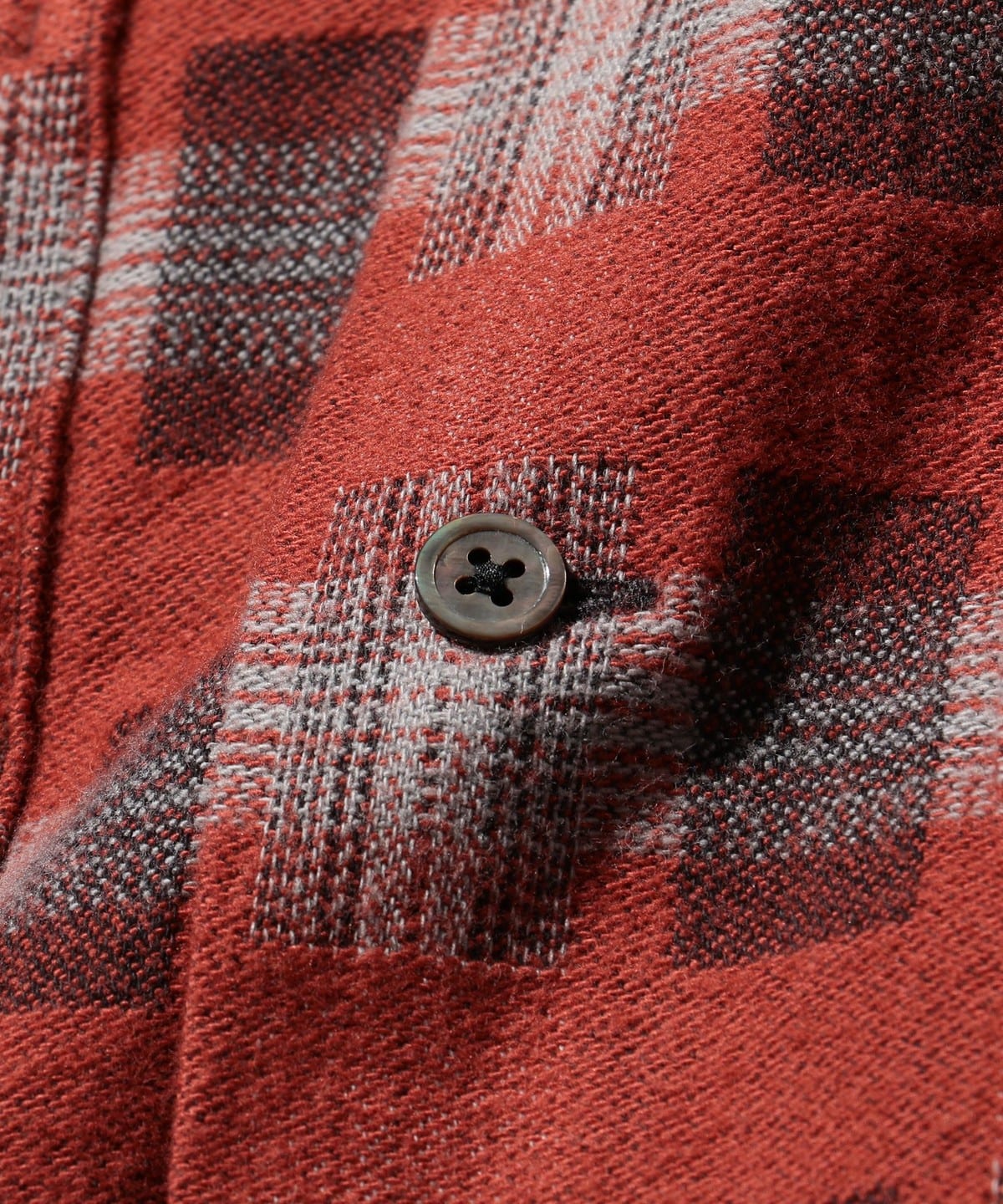BEAMS PLUS（ビームス プラス）Open Collar Brushed Satin Plaid（シャツ・ブラウス カジュアルシャツ ...