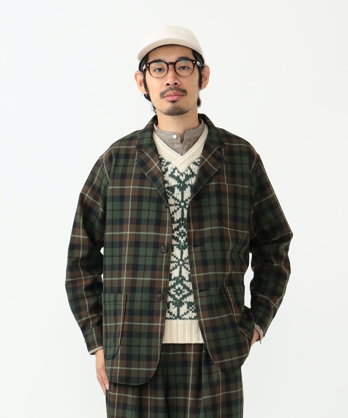 BEAMS PLUS（ビームス プラス）4B Cuffs Jacket TW Plaid（ジャケット カジュアルジャケット）通販｜BEAMS
