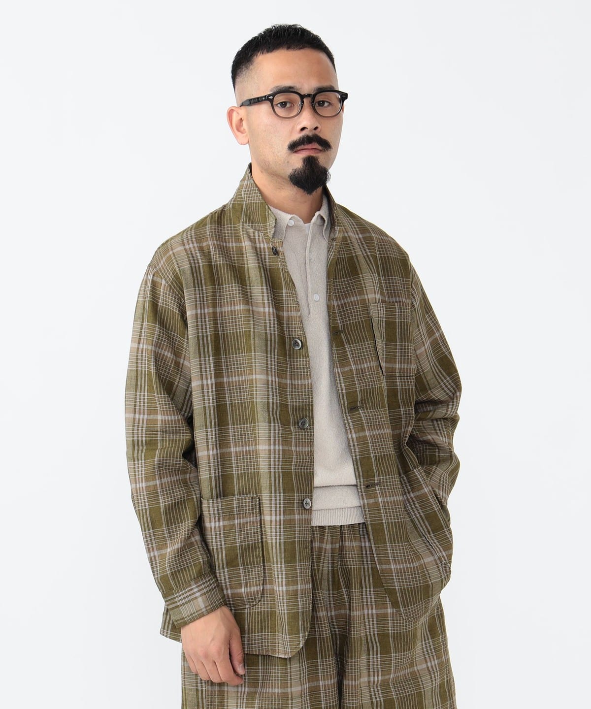 BEAMS PLUS（ビームス プラス）4B Cuffs Jacket Mesh Plaid（ジャケット カジュアルジャケット）通販｜BEAMS
