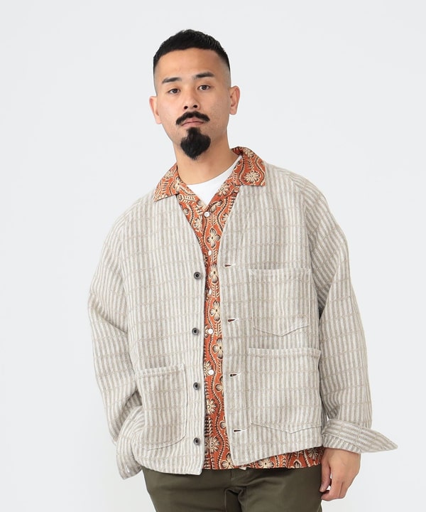 BEAMS PLUS(ビームス プラス)Engineer Jacket Linen Hickory BEAMS PLUS(ビームス プラス)Engineer Jacket Linen Hickory