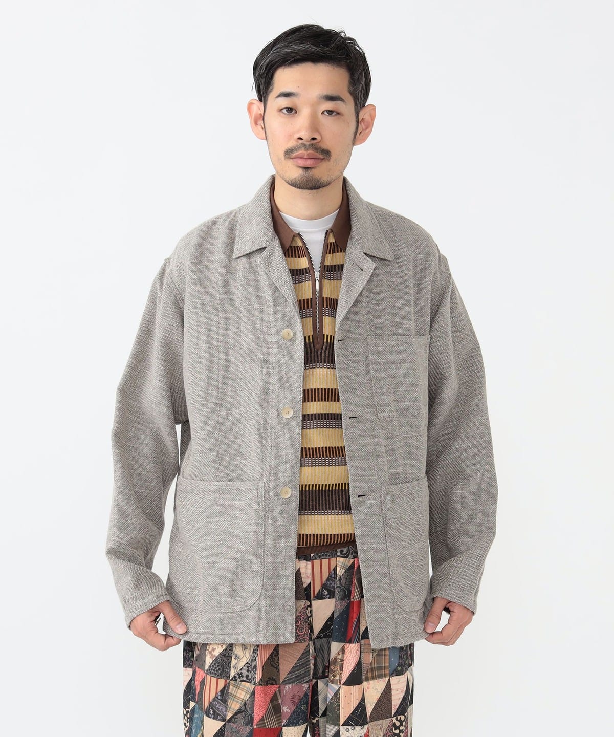 BEAMS PLUS（ビームス プラス）MIL Chore Jacket Cotton Linen（ブルゾン ミリタリージャケット）通販｜BEAMS