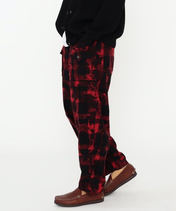 BEAMS PLUS BEAMS PLUS Check Camouflage Print Bush Pants (Pants, Casual ...