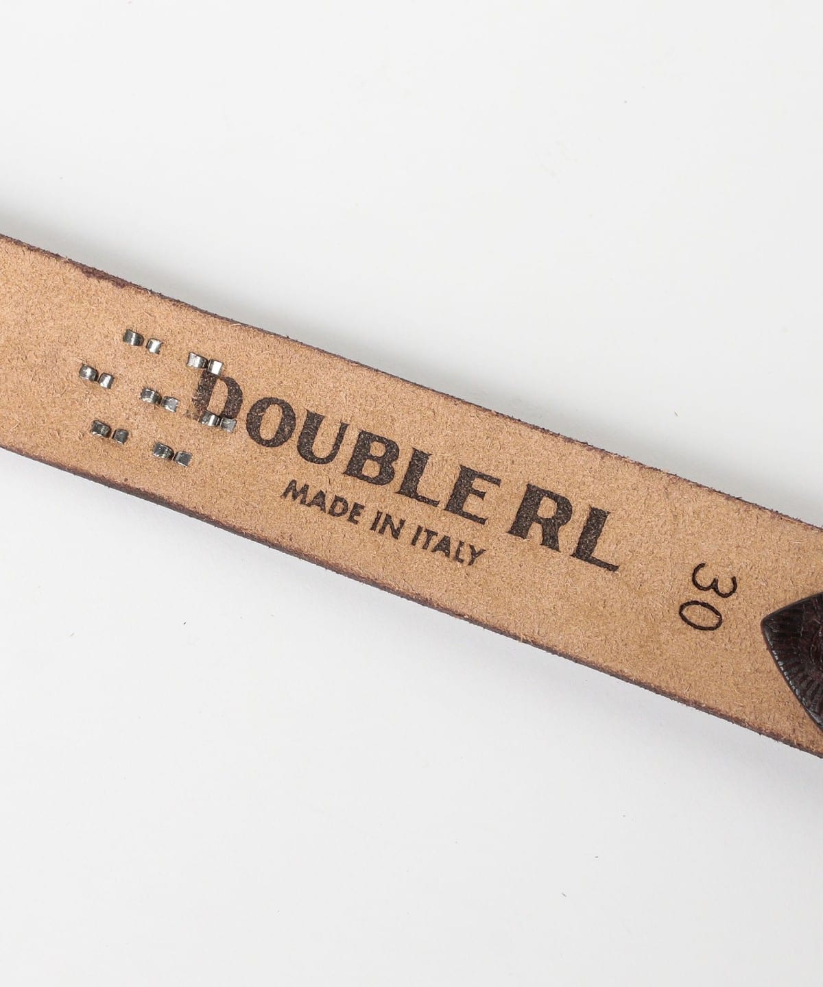 BEAMS PLUS（ビームス プラス）RRL / Studded Leather Belt（ファッション雑貨 ベルト・サスペンダー）通販｜BEAMS