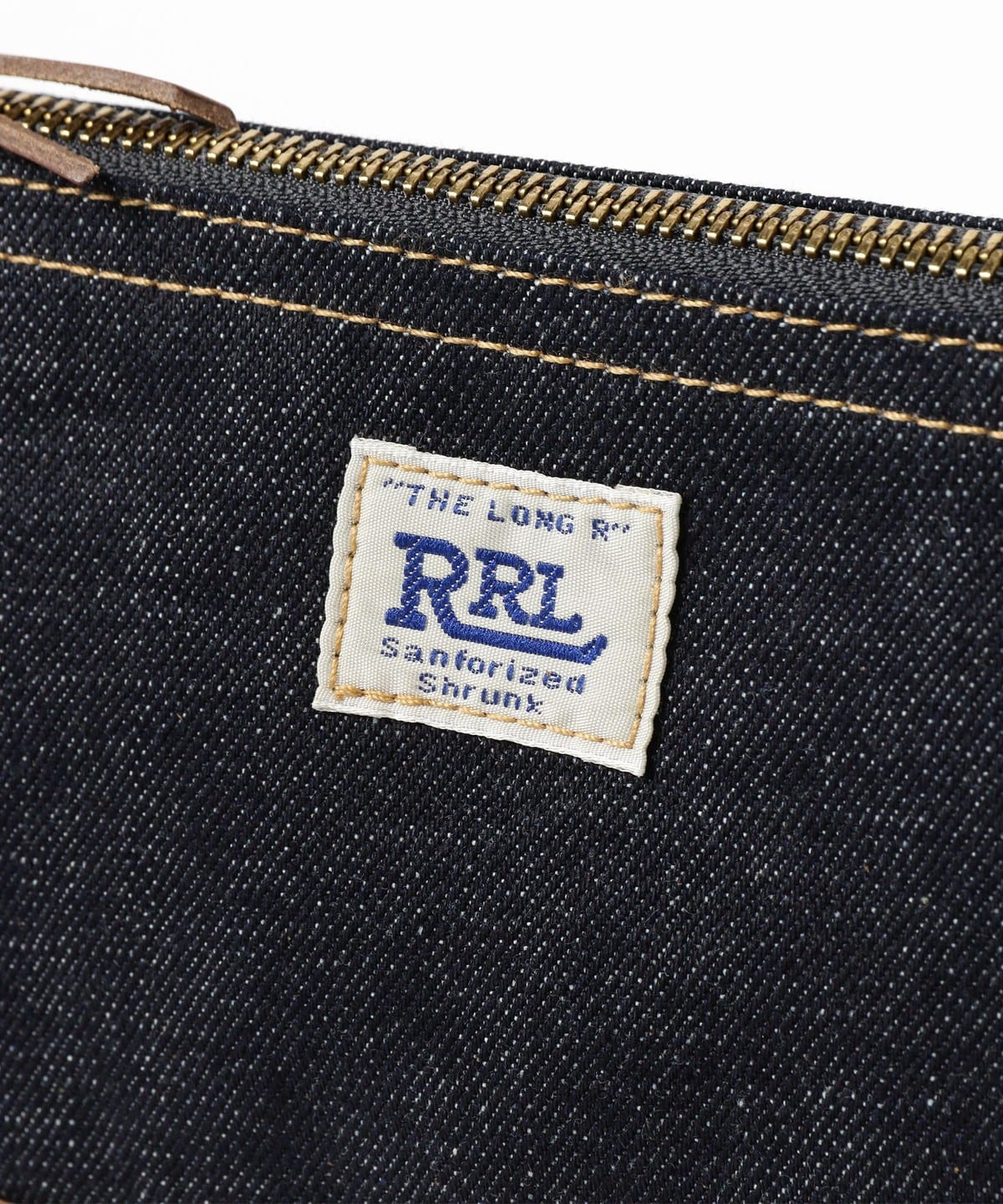 BEAMS PLUS（ビームス プラス）RRL / Suede-Trim Denim Pouch（財布・小物 ポーチ）通販｜BEAMS