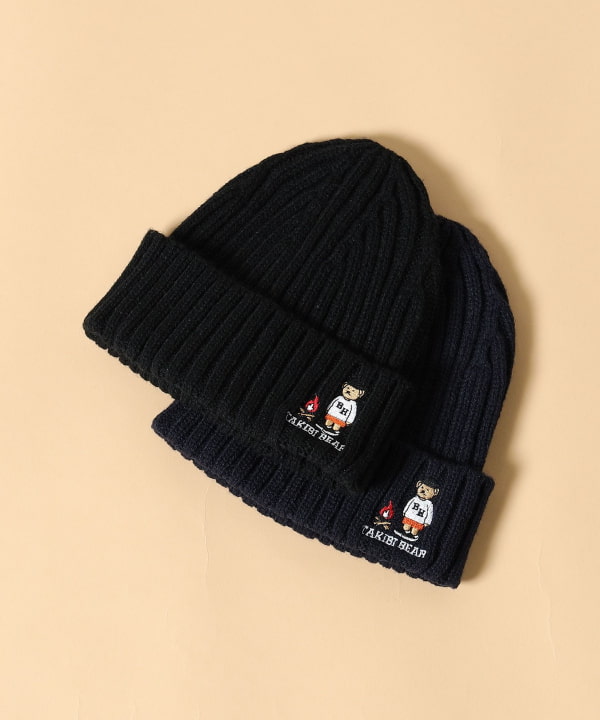 BEAMS HEART Takibi Bear BEAMS HEART Cap (Hat, Knit Cap) for sale | BEAMS