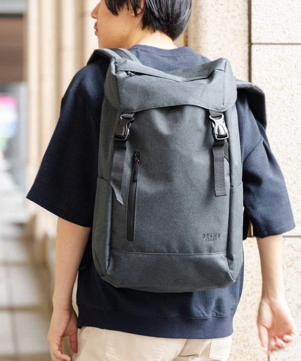 BEAMS HEART BEAMS HEART Heathered Flap Backpack (Bags, Backpacks ...