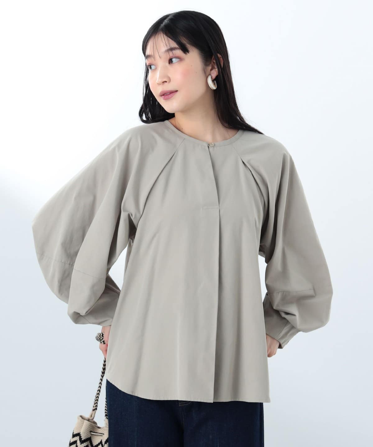 BEAMS HEART BEAMS HEART Lantern Volume Blouse (Shirts, Blouses, Casual ...
