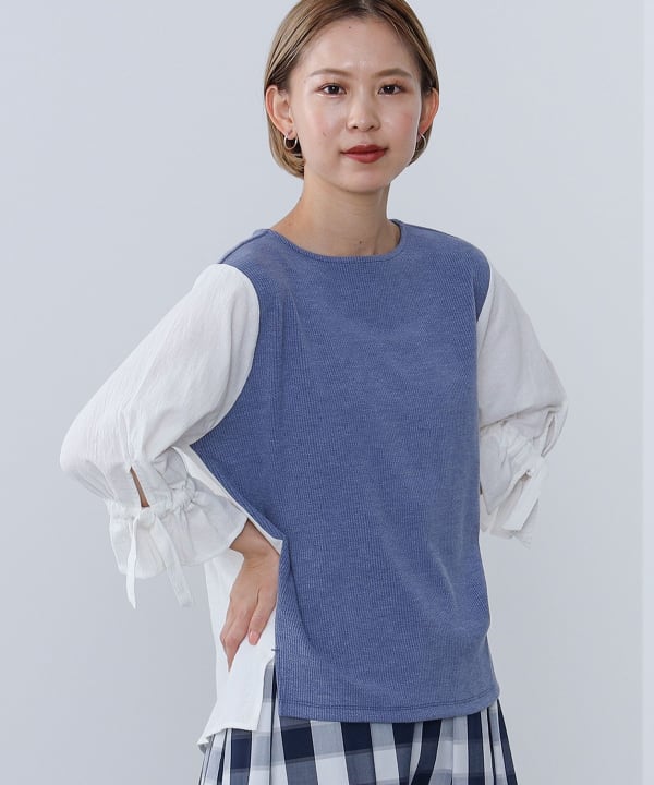 BEAMS HEART BEAMS HEART BEAMS HEART / Jacquard combination pullover (T ...