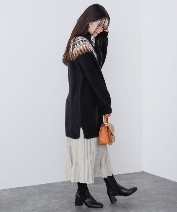 BEAMS HEART(ビームス ハート)求心柄 ジャカード チュニック BEAMS HEART(ビームス ハート)求心柄 ジャカード チュニック
