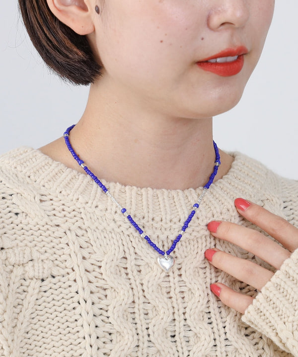 BEAMS HEART BEAMS HEART BEAMS / matte heart bead necklace (accessory ...