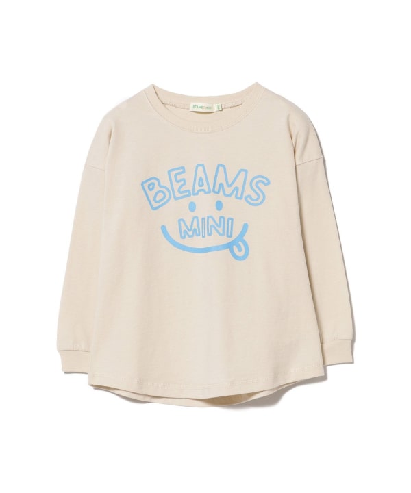 BEAMS mini BEAMS mini logo big long sleeve T-shirt 24SS (90-150cm) (T ...