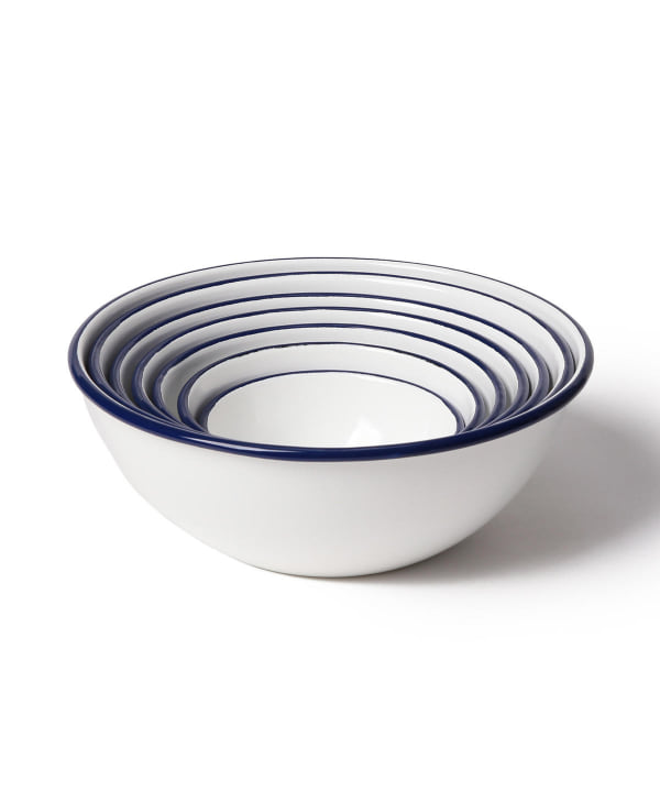 BEAMS JAPAN BEAMS JAPAN Rabbit Seal / Enamel Bowl Indigo 20cm ...