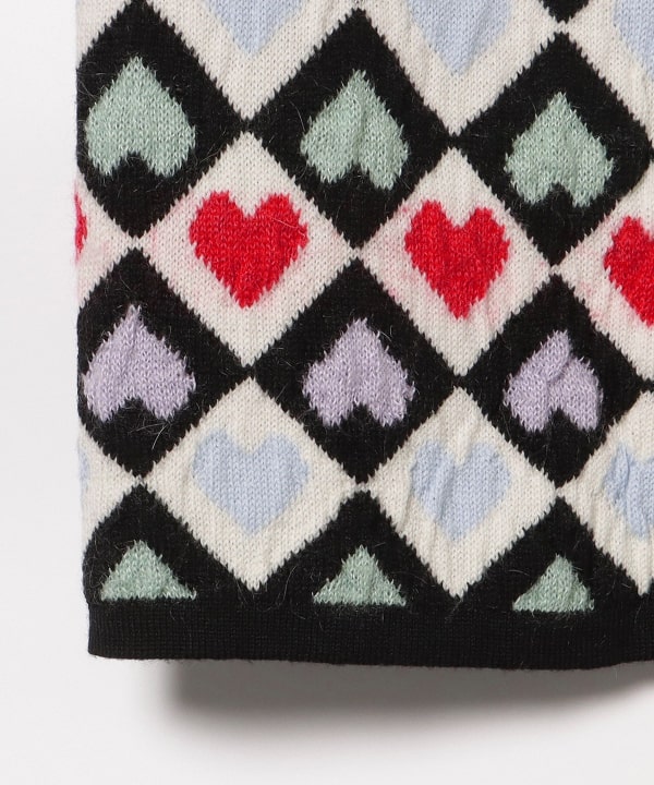 Ray BEAMS（レイ ビームス）MARCO RAMBALDI / HEART JACQUARD CARDIGAN（トップス ニット ...