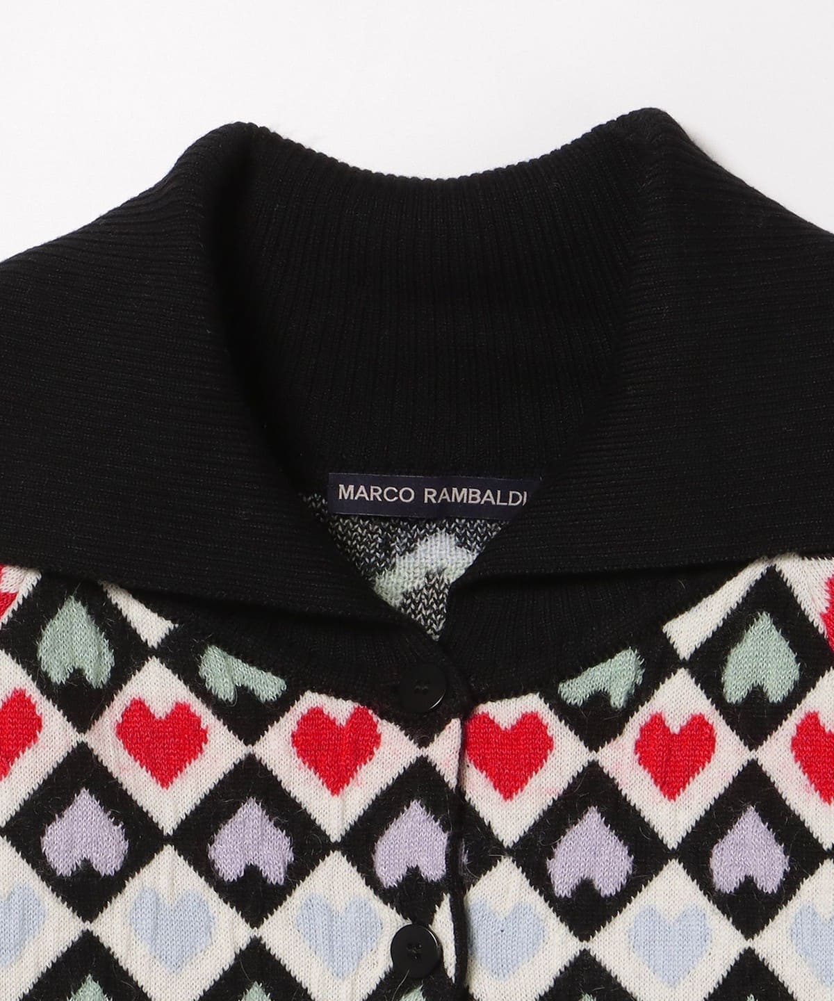 Ray BEAMS（レイ ビームス）MARCO RAMBALDI / HEART JACQUARD CARDIGAN（トップス ニット ...