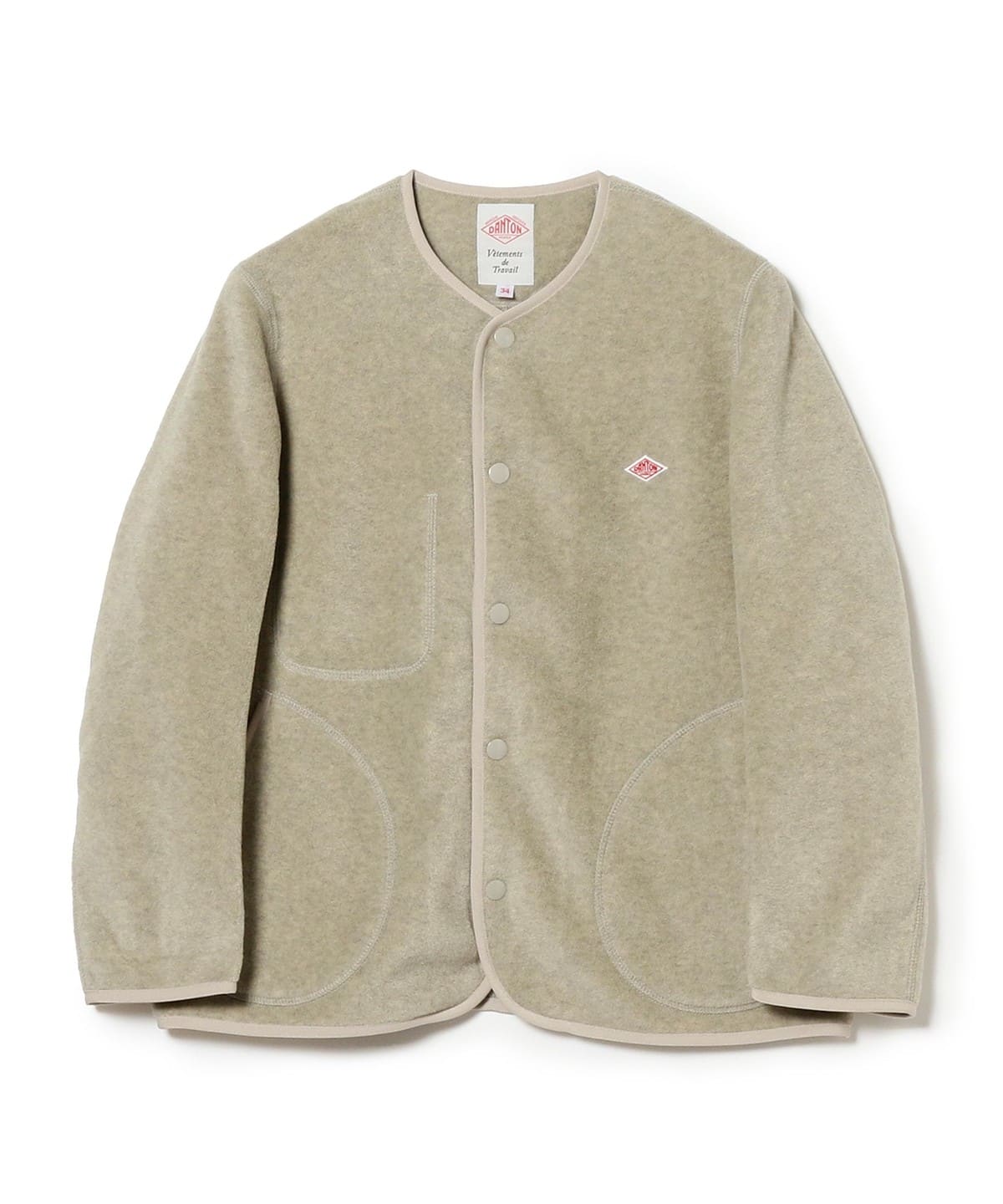 Ray BEAMS DANTON / 女裝 無領 刷毛 外套（外套 其他外套）網購｜BEAMS