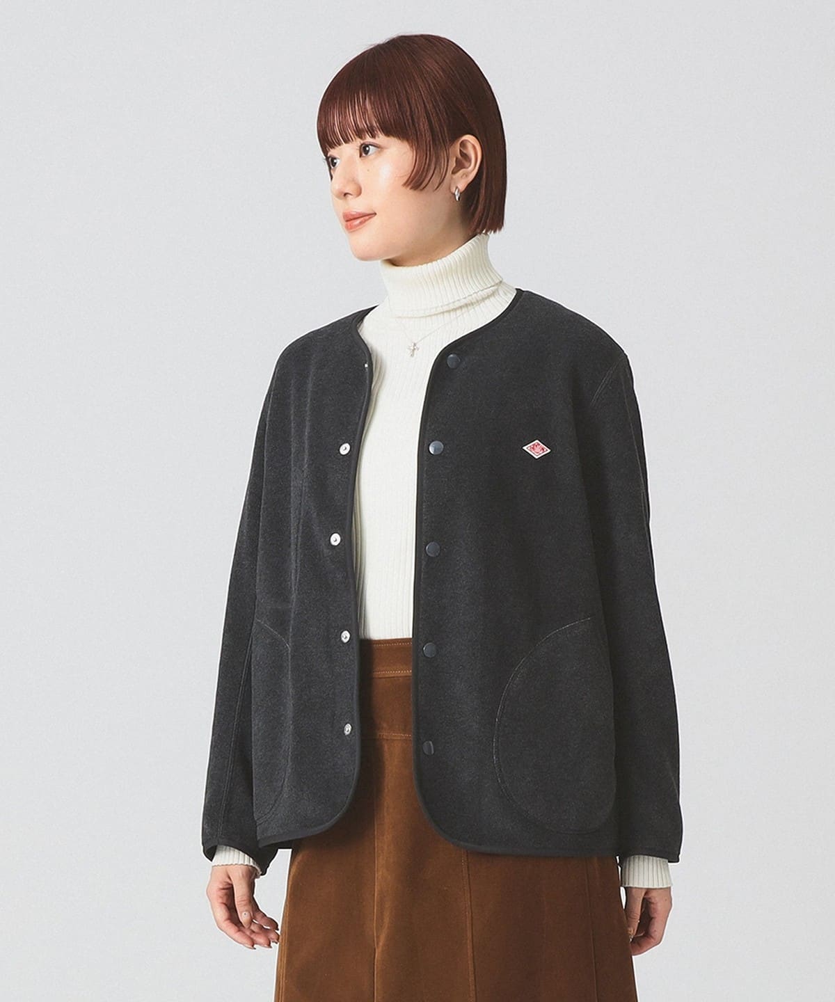 Ray BEAMS DANTON / 女裝 無領 刷毛 外套（外套 其他外套）網購｜BEAMS
