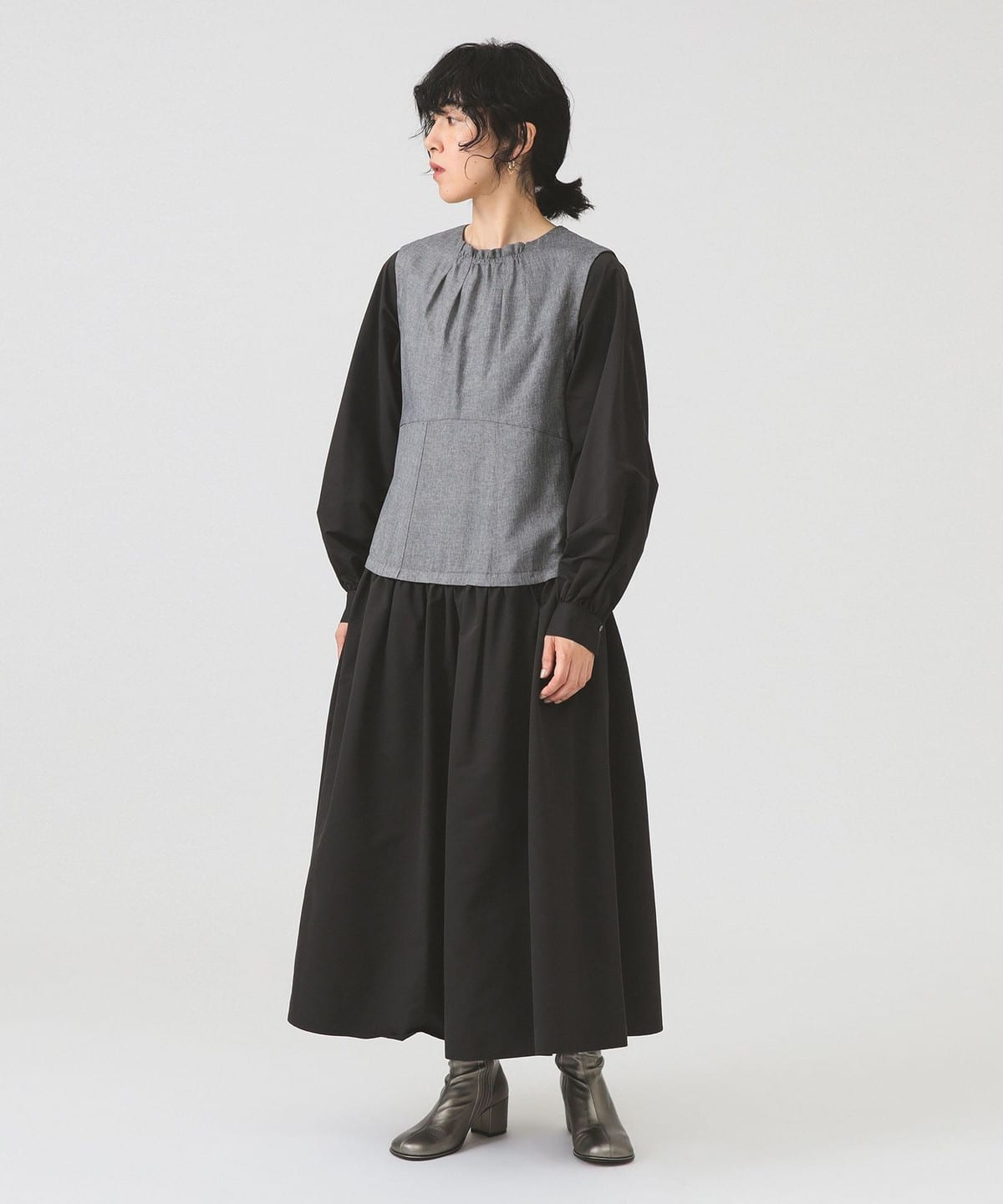 Ray BEAMS（レイ ビームス）RBS / 異素材 キリカエ ワンピース