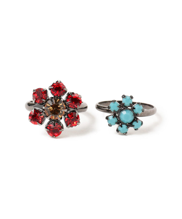 Ray BEAMS [Ray BEAMS] LOTUS PINK / Flower ring set (accessory ring ...