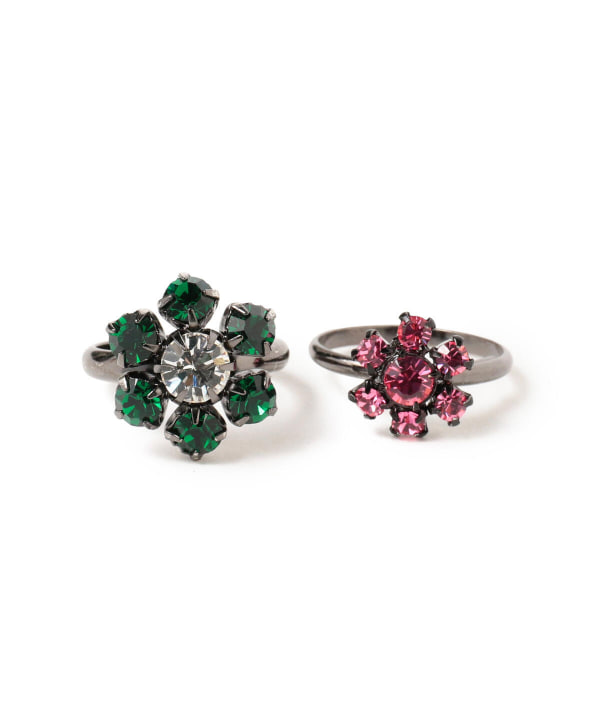 Ray BEAMS [Ray BEAMS] LOTUS PINK / Flower ring set (accessory ring ...