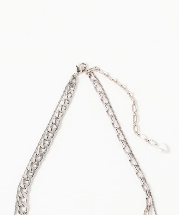 Ray BEAMS Ray BEAMS guriguri / 3-strand pink pearl necklace (accessory ...