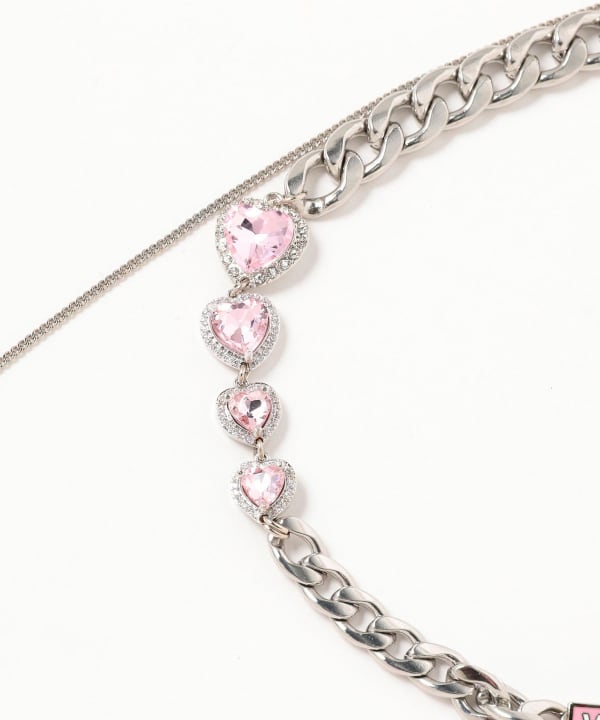 Ray BEAMS Ray BEAMS guriguri / 3-strand pink pearl necklace (accessory ...