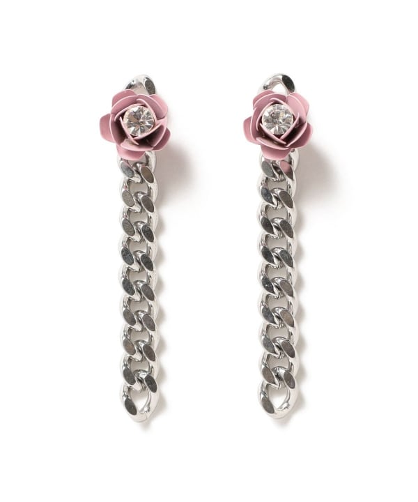 Ray BEAMS（レイ ビームス）LOTUS PINK / フラワー チャーム ロング ピアス（アクセサリー ピアス（両耳用））通販｜BEAMS