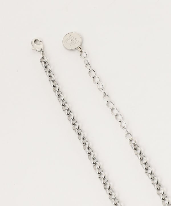 Ray BEAMS Ray BEAMS LOTUS PINK / silver ribbon necklace (accessory ...